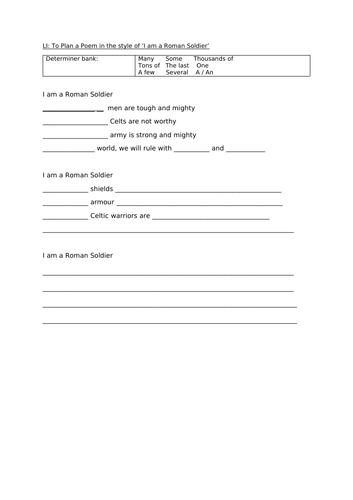 Roman Poetry Unit - I am a Roman Soldier KS2 | Teaching Resources