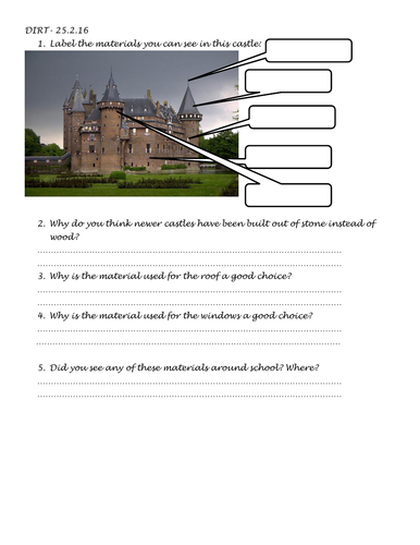 Y1/2 Castles Planning and Resources | Teaching Resources