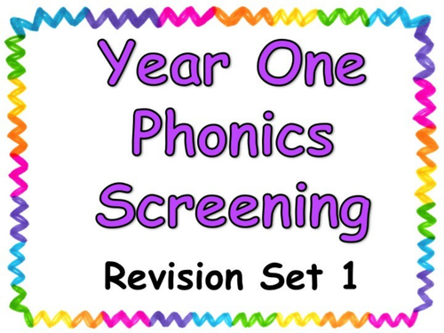 Year One Phonics Screening Revision - Week 1 only | Teaching Resources