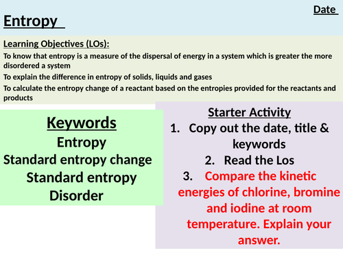 Entropy | Teaching Resources