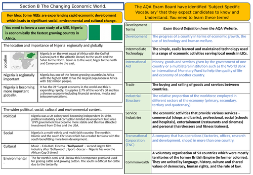 AQA 9-1 Case Study Nigeria : Changing Economic Structure | Teaching ...