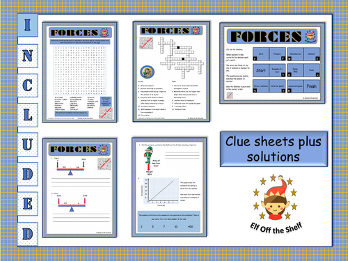 Forces - Pressure, Moments, Speed and Hooke's Law Escape Room for KS3 ...