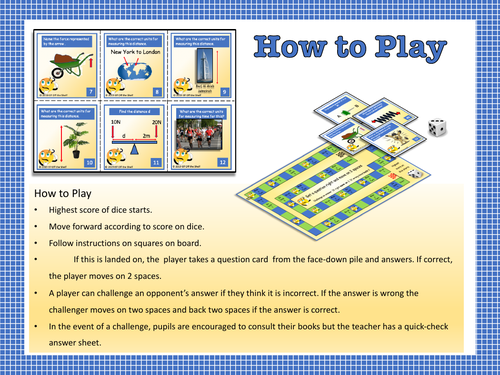 Forces Board Game with 48 Questions on Pressure, Speed, Moments & Hooke ...