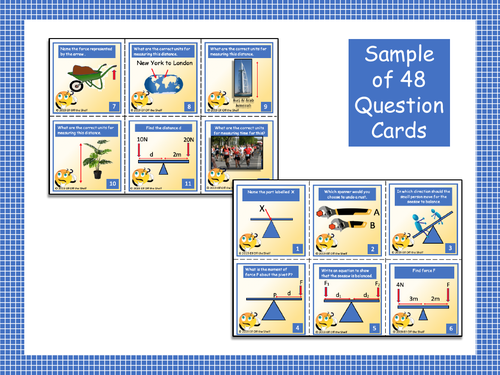 Forces Board Game with 48 Questions on Pressure, Speed, Moments & Hooke ...