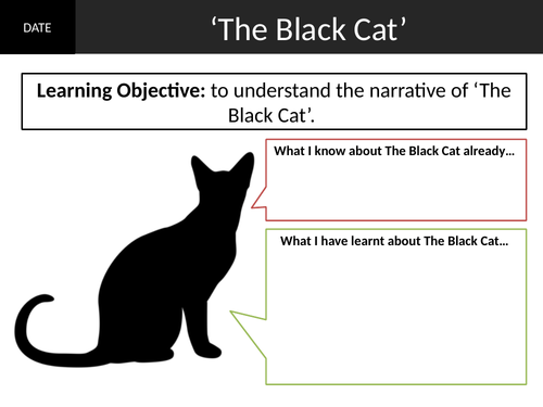 Edgar Allan Poe's - The Black Cat - 5 Lesson Mini Scheme - Reading ...