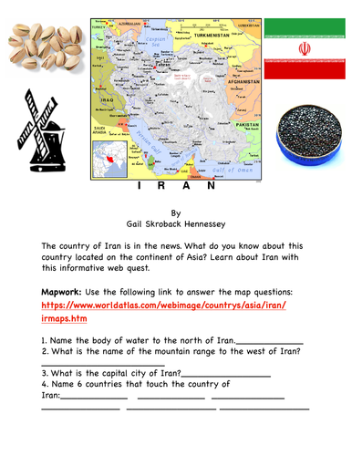 Iran: Let's Learn about the Country of Iran(A Webquest) | Teaching ...