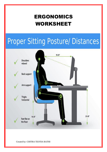 ERGONOMICS WORKSHEET | Teaching Resources