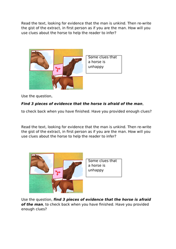 War Horse guided reading planning | Teaching Resources