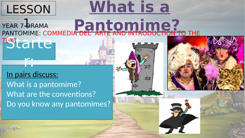 Year 7 Drama Pantomime | Teaching Resources