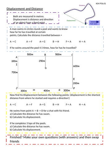 Forces and Motion 01 - Distance and Displacement AQA New Physics 9-1 ...