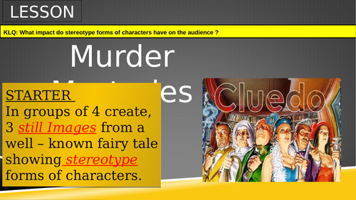 Year 8 Drama Murder Mystery | Teaching Resources