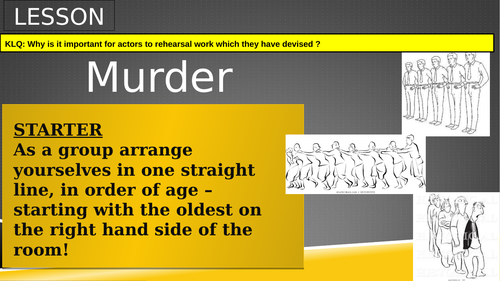 Year 8 Drama Murder Mystery | Teaching Resources
