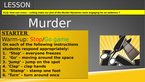 Year 8 Drama Murder Mystery | Teaching Resources