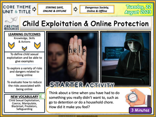 Child Exploitation and Online Protection | Teaching Resources
