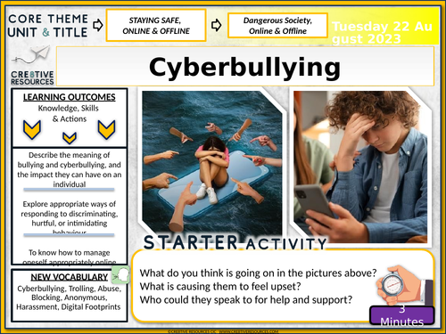 Online Safety Cyber Bullying & Trolling | Teaching Resources