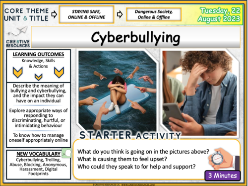 Online Safety Cyber Bullying & Trolling | Teaching Resources