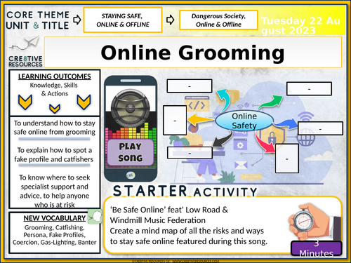 Online grooming & staying safe online | Teaching Resources