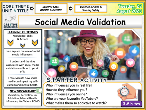 Social Media Validation and Social Media Influencers | Teaching Resources