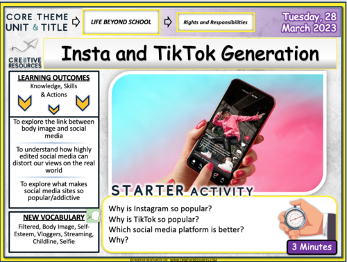 Instagram and TikTok Generation | Teaching Resources