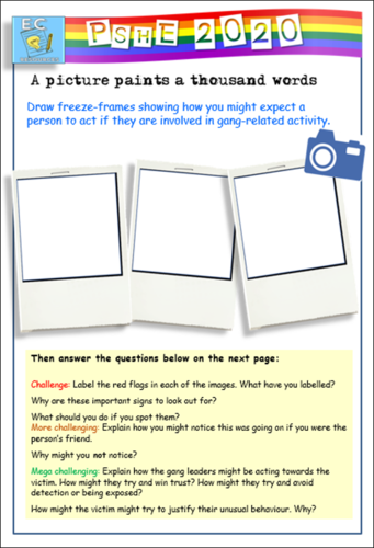 Gangs and Teen Crime PSHE Workbook | Teaching Resources