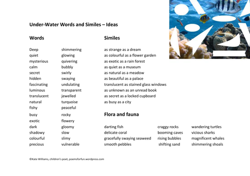 Deep Sea Picture-Writing | Teaching Resources