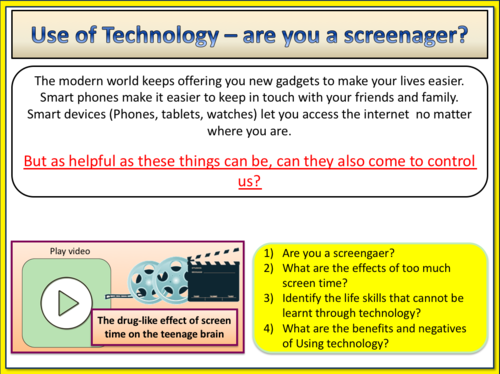 Use of Technology, Time management & Studying | Teaching Resources