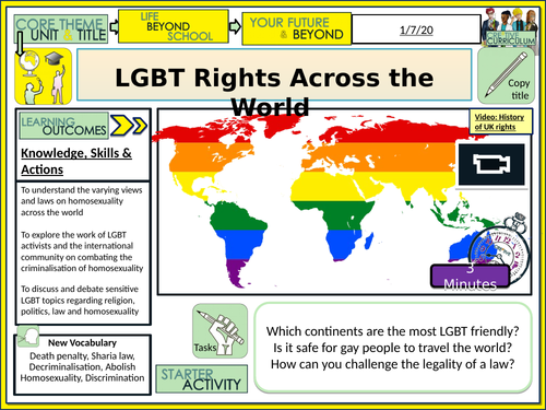 LGBT Rights Across the World PSHE | Teaching Resources