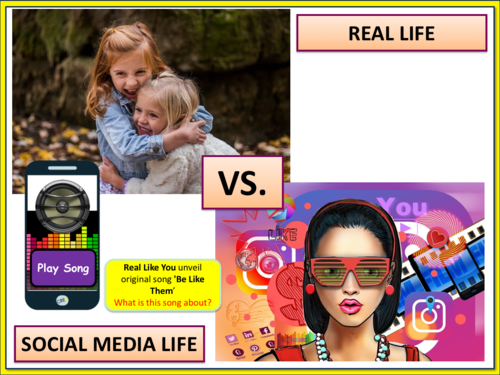 Social Media Insta Youtuber Life Vs. Real Life PSHE | Teaching Resources