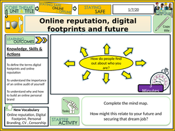 Online Reputation + Digital Footprints PSHE | Teaching Resources