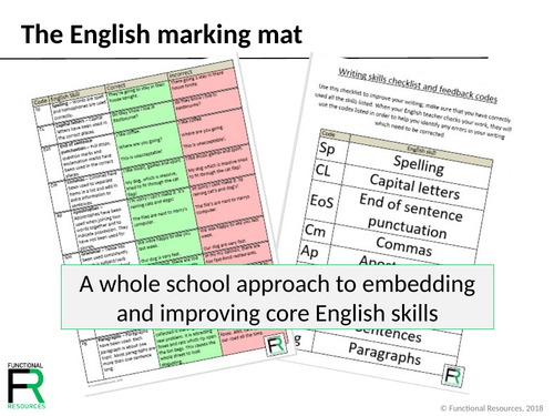 English SPaG marking mat - class / school resource | Teaching Resources English SPaG marking mat - class / school resource | Teaching Resources