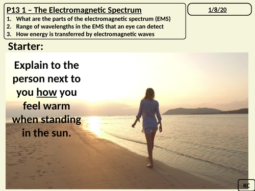KS4 GCSE Physics AQA P13 1 The Electromagnetic Spectrum Lesson Bundle ...