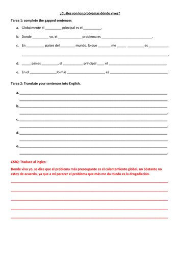 AQA GCSE Spanish Module 8 Task Booklet | Teaching Resources