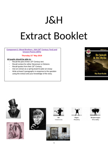 EDUQAS Jekyll & Hyde Extract Booklet (Exam Prep) | Teaching Resources