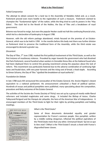 What is the Third Estate? - Politicisation of the Masses | Teaching ...