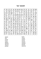 'ou' sound word search | Teaching Resources