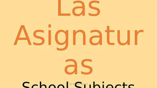 School Subjects in Spanish - Las Asignaturas | Teaching Resources