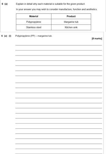 A-Level Exam Question Do Nows - Design Technology/ Product Design ...