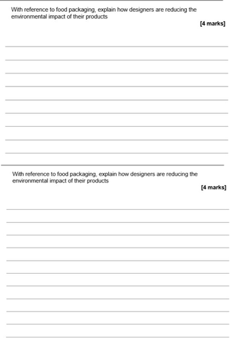 A-Level Exam Question Do Nows - Design Technology/ Product Design ...