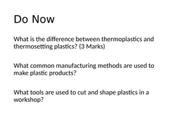 A-Level Exam Question Do Nows - Design Technology/ Product Design ...