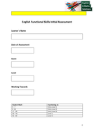 Functional Skills English Initial Assessment | Teaching Resources