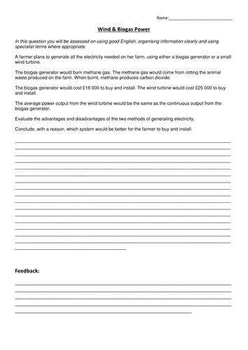 KS4 AQA GCSE Physics (Science) Renewable Energy Lesson | Teaching Resources KS4 AQA GCSE Physics (Science) Renewable Energy Lesson | Teaching Resources