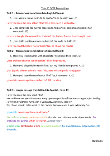 GCSE Spanish Module 4 Complete Module of Work | Teaching Resources