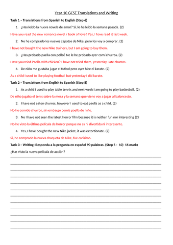 GCSE Spanish Module 4 Complete Module of Work | Teaching Resources