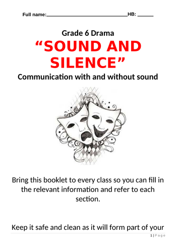 Grade 5/6 Drama -"Voice" pack | Teaching Resources