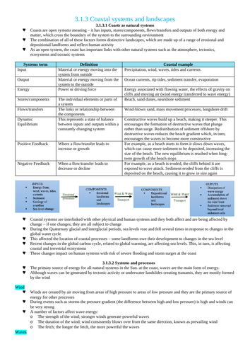 AQA A-Level Geography: Physical Revision Notes | Teaching Resources AQA A-Level Geography: Physical Revision Notes | Teaching Resources