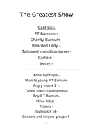 Greatest Showman Script: Narration and Ideas | Teaching Resources