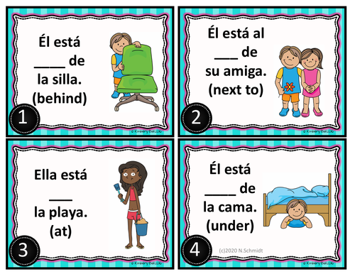 Spanish Prepositions Worksheet