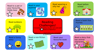 EYFS/KS1 Book Week Reading Challenges | Teaching Resources