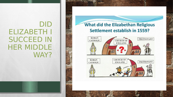 Elizabeth I's religious settlement - success or failure? | Teaching ...