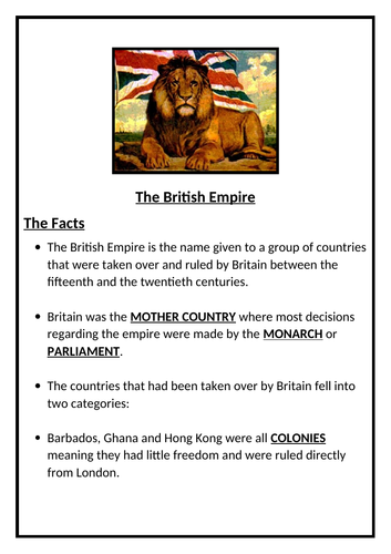 KS3 History: Introduction to the British Empire | Teaching Resources